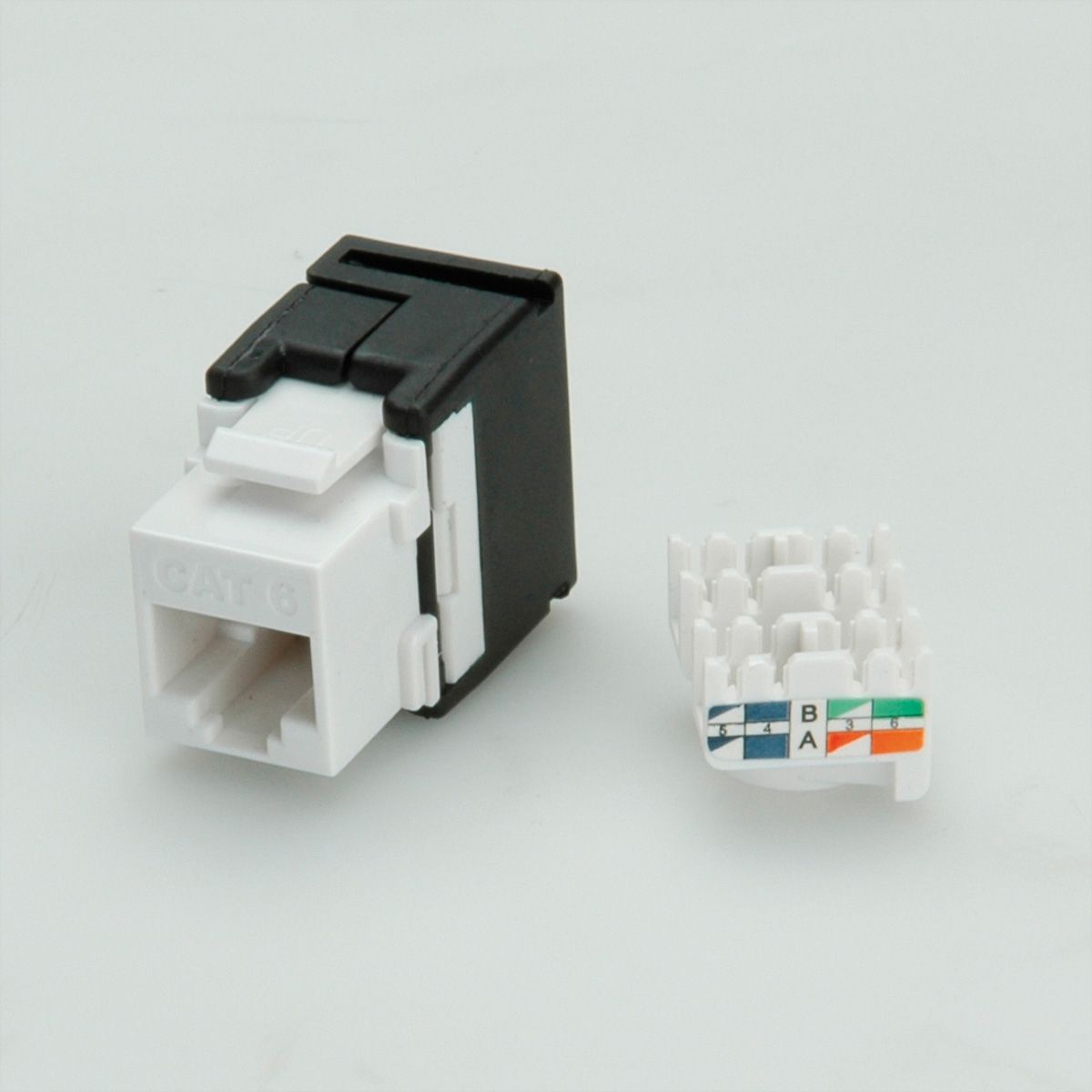 VALUE Keystone Jack, Cat.6 (Class E), RJ-45, UTP, 180°, tool-free ...