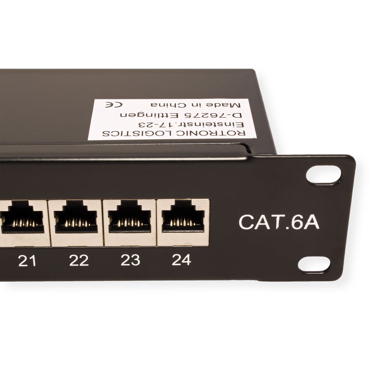 VALUE Cat.6A (Class EA) 19" Patch Panel, 24 Ports, STP, black - SECOMP ...