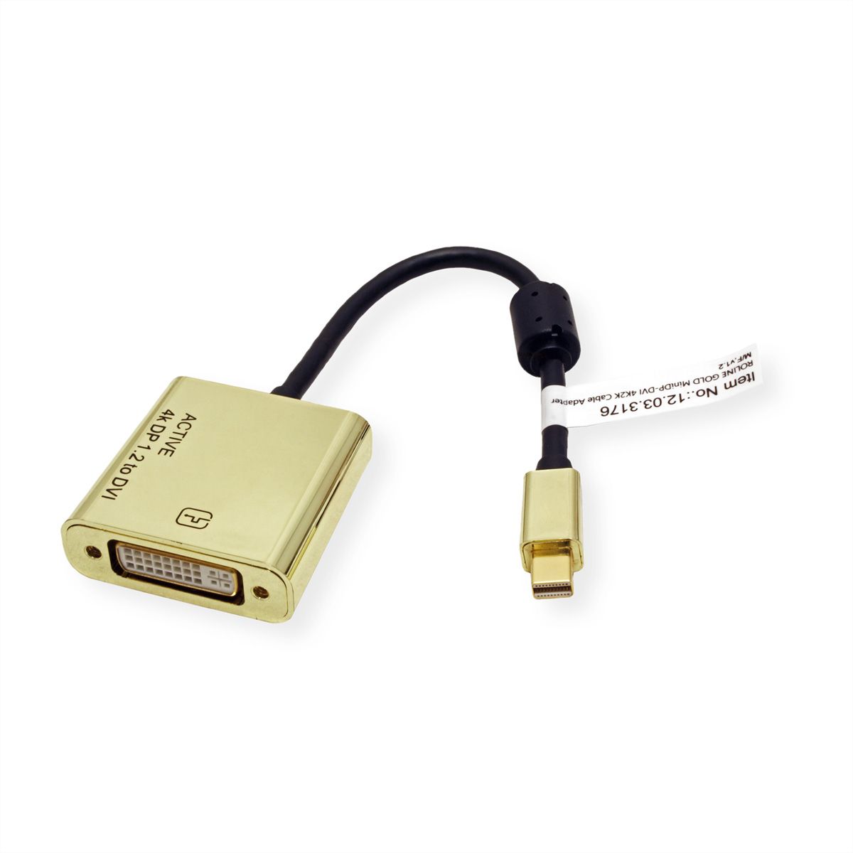 ROLINE GOLD 4K Mini DisplayPort-DVI Adapter, MiniDP M - DVI F - SECOMP ...