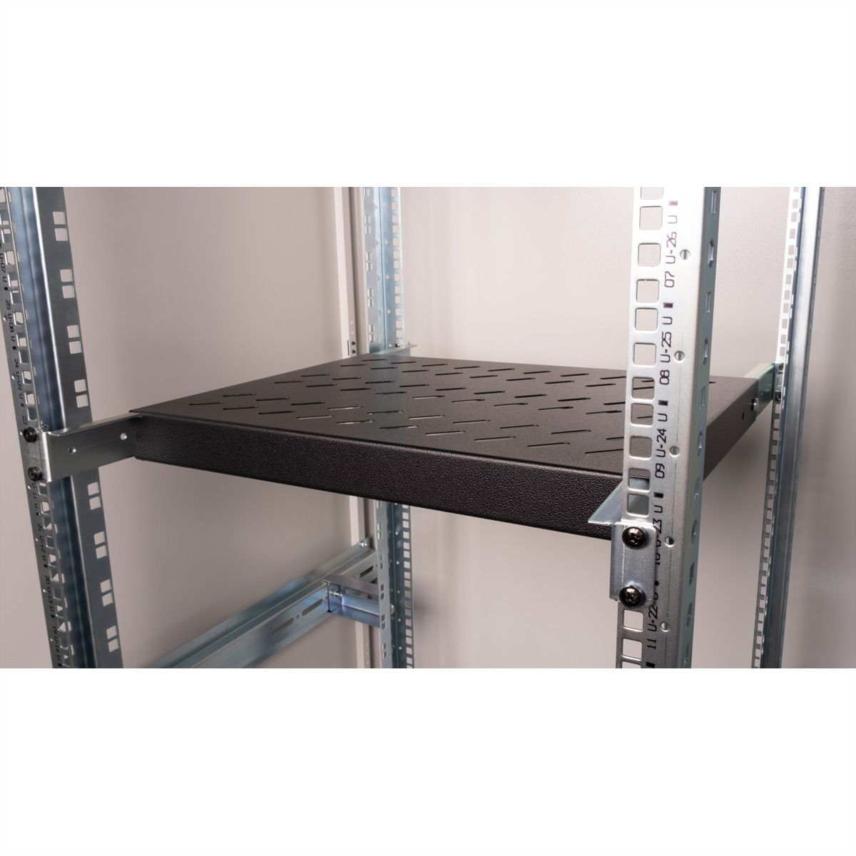 ROLINE 19-inch shelf 1 U, 350 T 50 kg black - SECOMP International AG