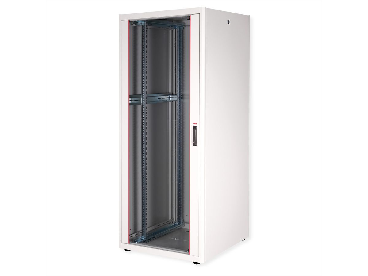 ROLINE 19-inch Network Cabinet Basic 42 U, 800x800 WxD glass door grey ...