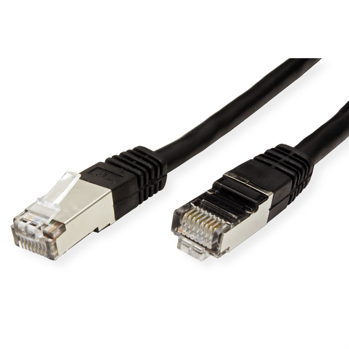 VALUE S/FTP (PiMF) Patch Cord, Cat.6 (Class E), black, 0.5 m - SECOMP ...