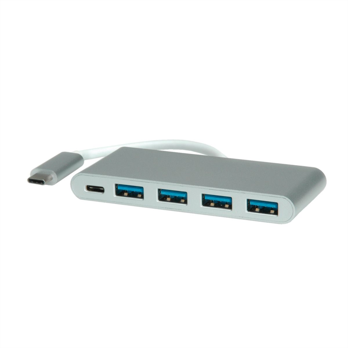 ROLINE USB 3.2 Gen 1 Hub, 4 Ports, Type C connection cable, with Power ...