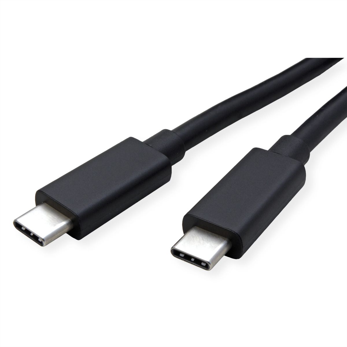 ROLINE Cable USB4 Gen2x2, with Emark, C–C, M/M, 240W, black, 2 m ...