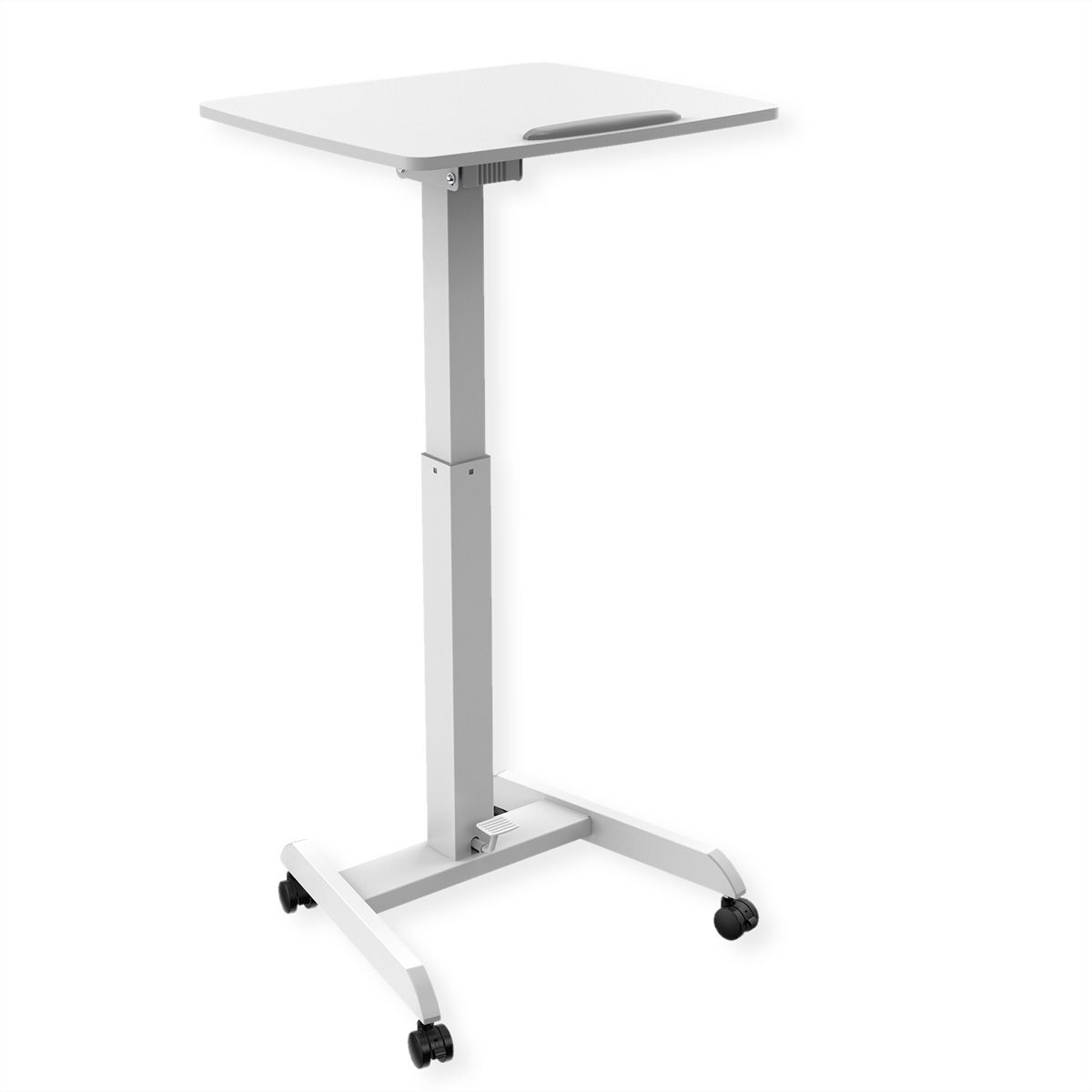 ROLINE PC Standing Workstation, height adjustable, tiltable, white ...