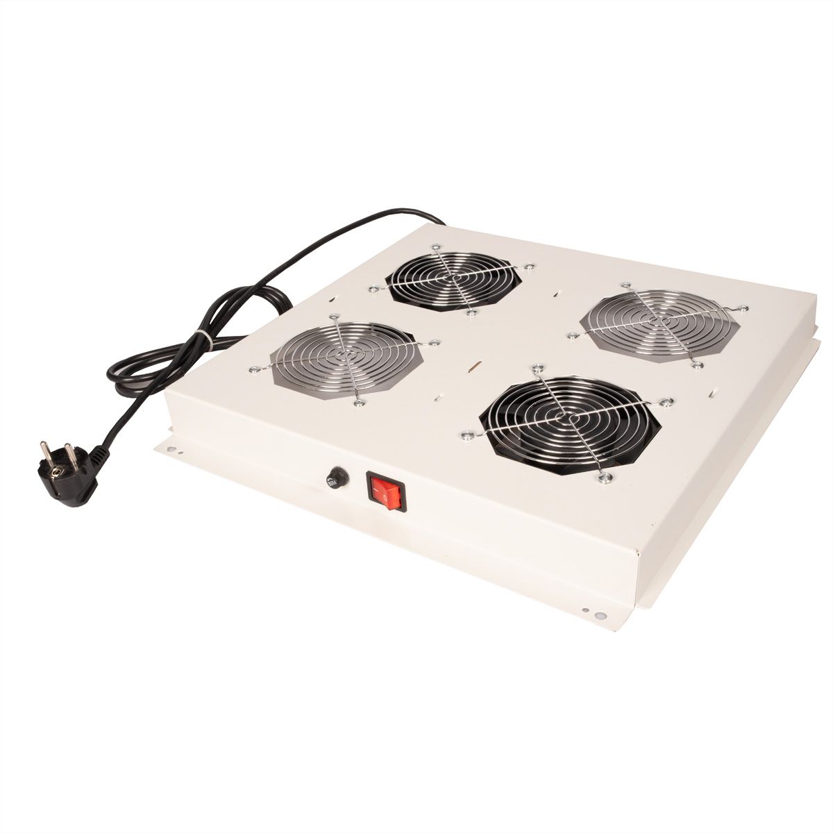 ROLINE 19" roof fan unit with 2 fans, ON/OFF grey - SECOMP International AG