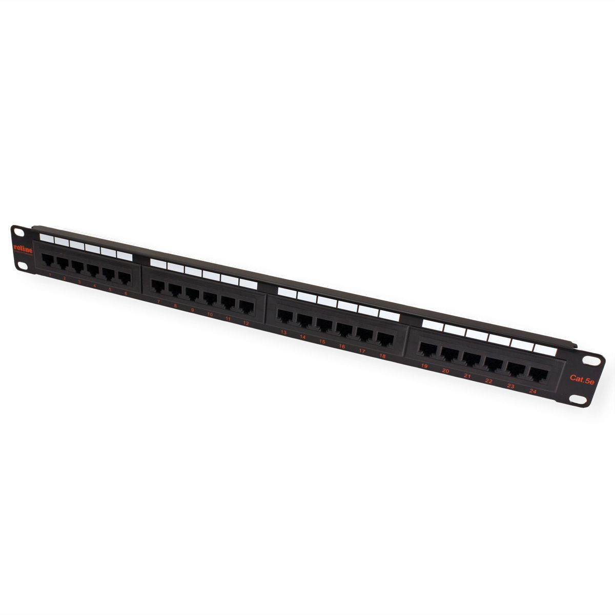 ROLINE Cat.5e (Class D) 19" Patch Panel, 24 Ports, UTP, black - SECOMP International AG
