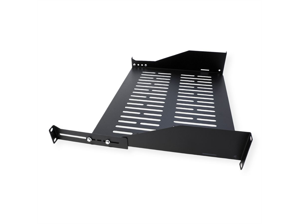 VALUE 19"-Fixed Shelf, 485 x 350mm, 2U, max. 25kg, black - SECOMP ...