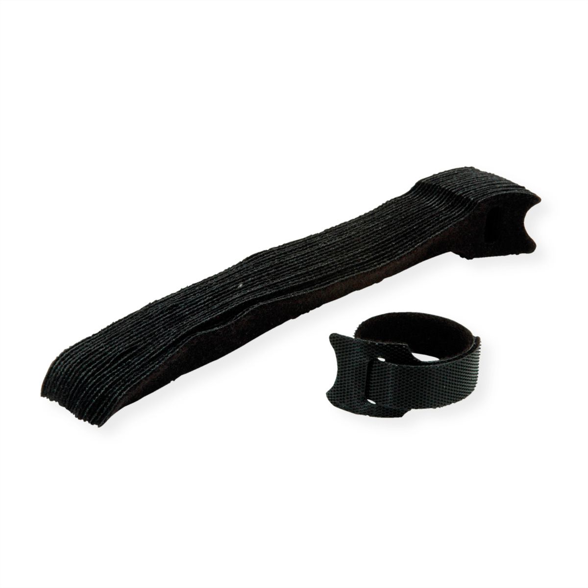 VALUE Strap Cable Binder with Flap, 20 pieces/set, black, 15 cm ...