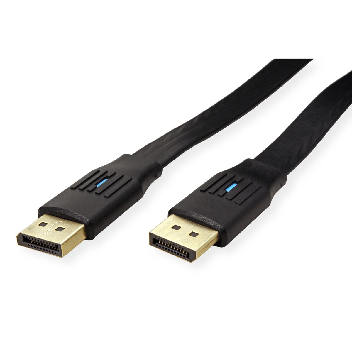 VALUE Flat DisplayPort Cable, v1.4, DP-DP, M/M, black, 2 m - SECOMP ...
