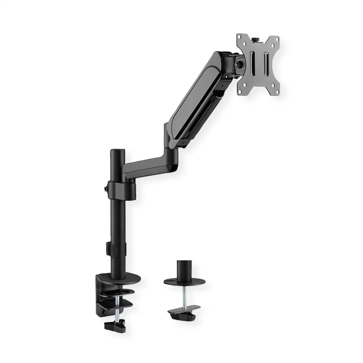 VALUE Single Monitor Arm, Pole Mount, 4 Joints, Desk Clamp - SECOMP ...