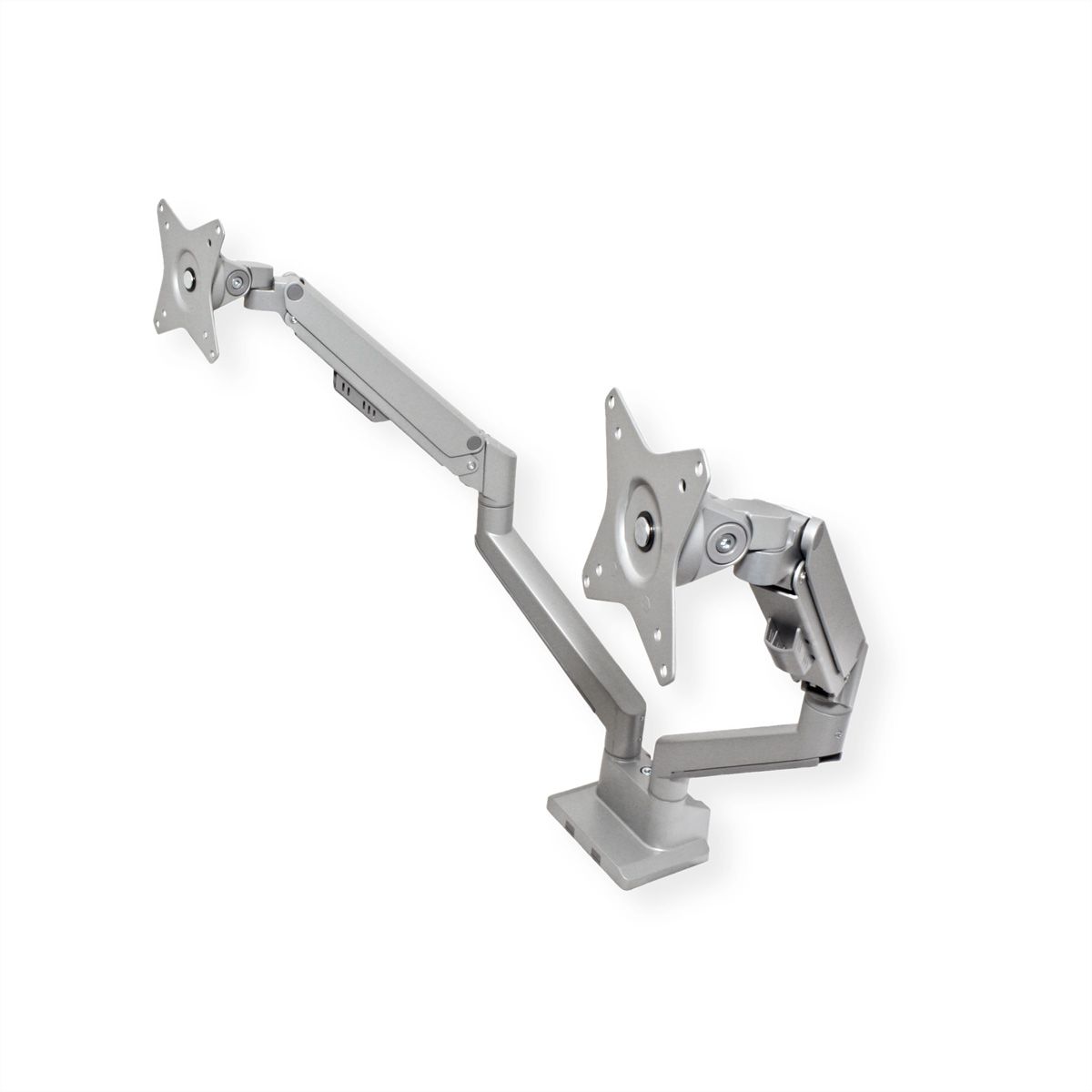 ROLINE Dual LCD Monitor Stand Pneumatic, Desk Clamp, Pivot, 2 Joints ...