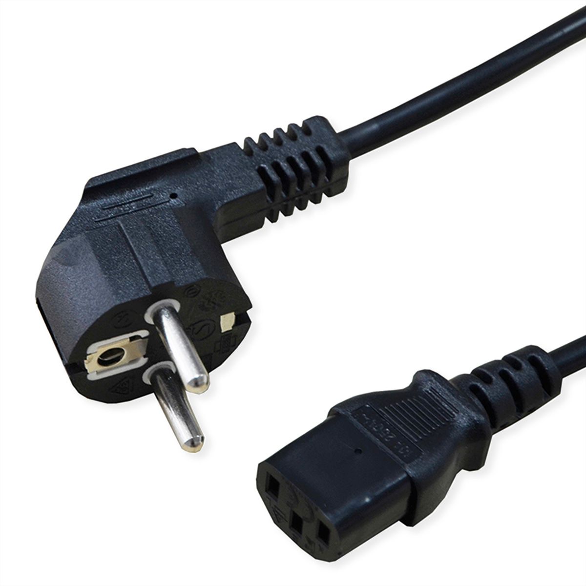 STANDARD Power Cable, straight IEC Conncector, black, 1.8 m - SECOMP ...