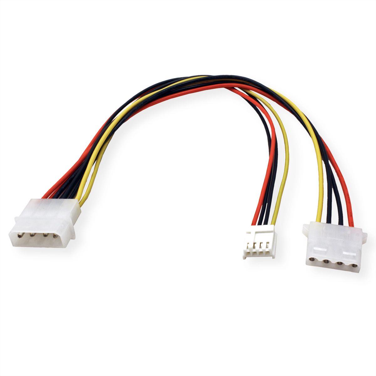 ROLINE Int. Y-Power Cable, 4-pin HDD to 4-pin HDD+4-pin FDD, 0.3 m ...