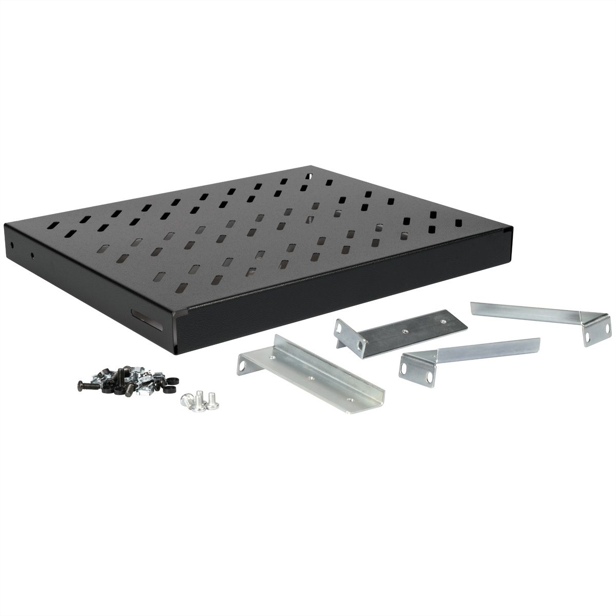 ROLINE 19-inch shelf 1 U, 350 T 50 kg black - SECOMP International AG