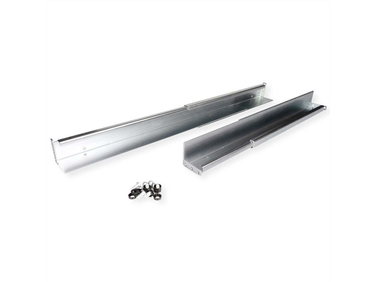 ROLINE slide rail set variable depth, 500 to 750mm incl mounting ...