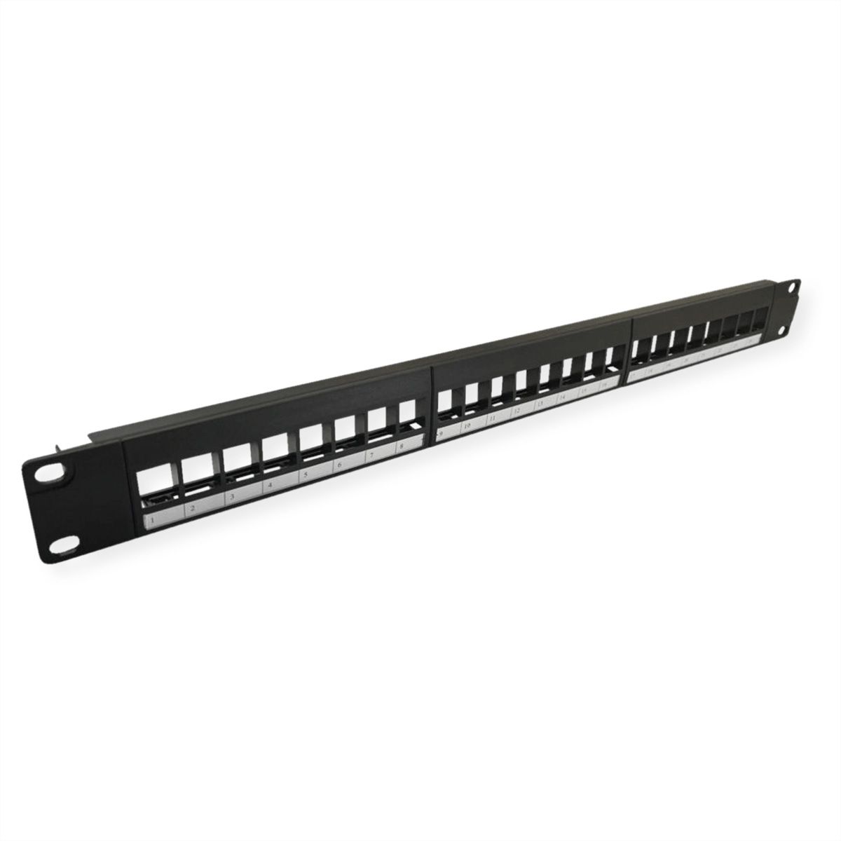 VALUE Keystone 19'' Module Frame, 24 ports, unshielded, 1U, 3-piece ...