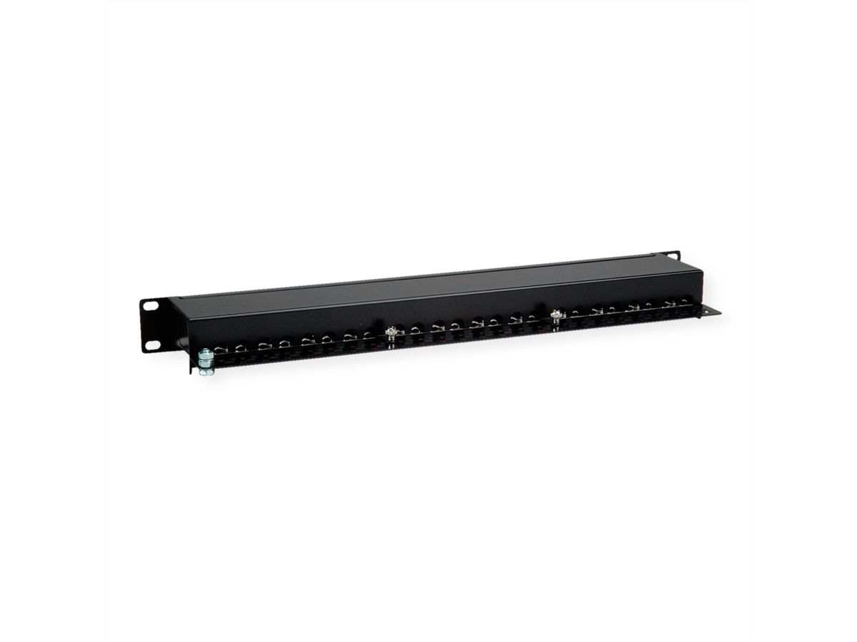 ROLINE Cat.5e (Class D) 19" Patch Panel, 24 Ports, STP, black - SECOMP International AG