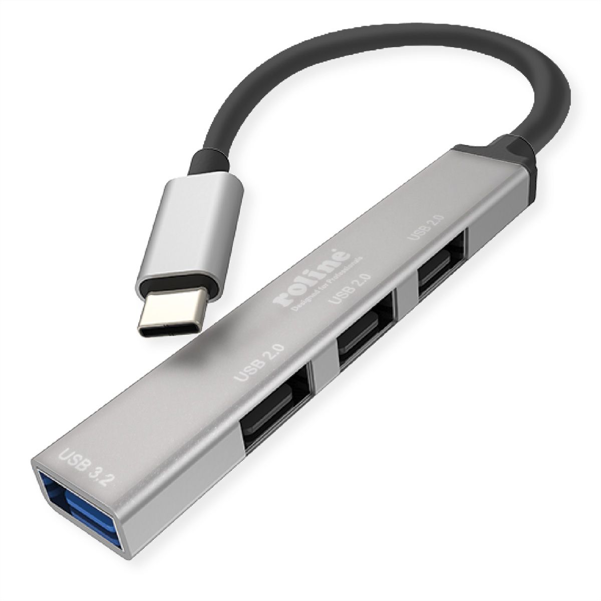ROLINE USB 3.2 Gen 1 Hub, 4 Ports, Type C Connection Cable - SECOMP ...
