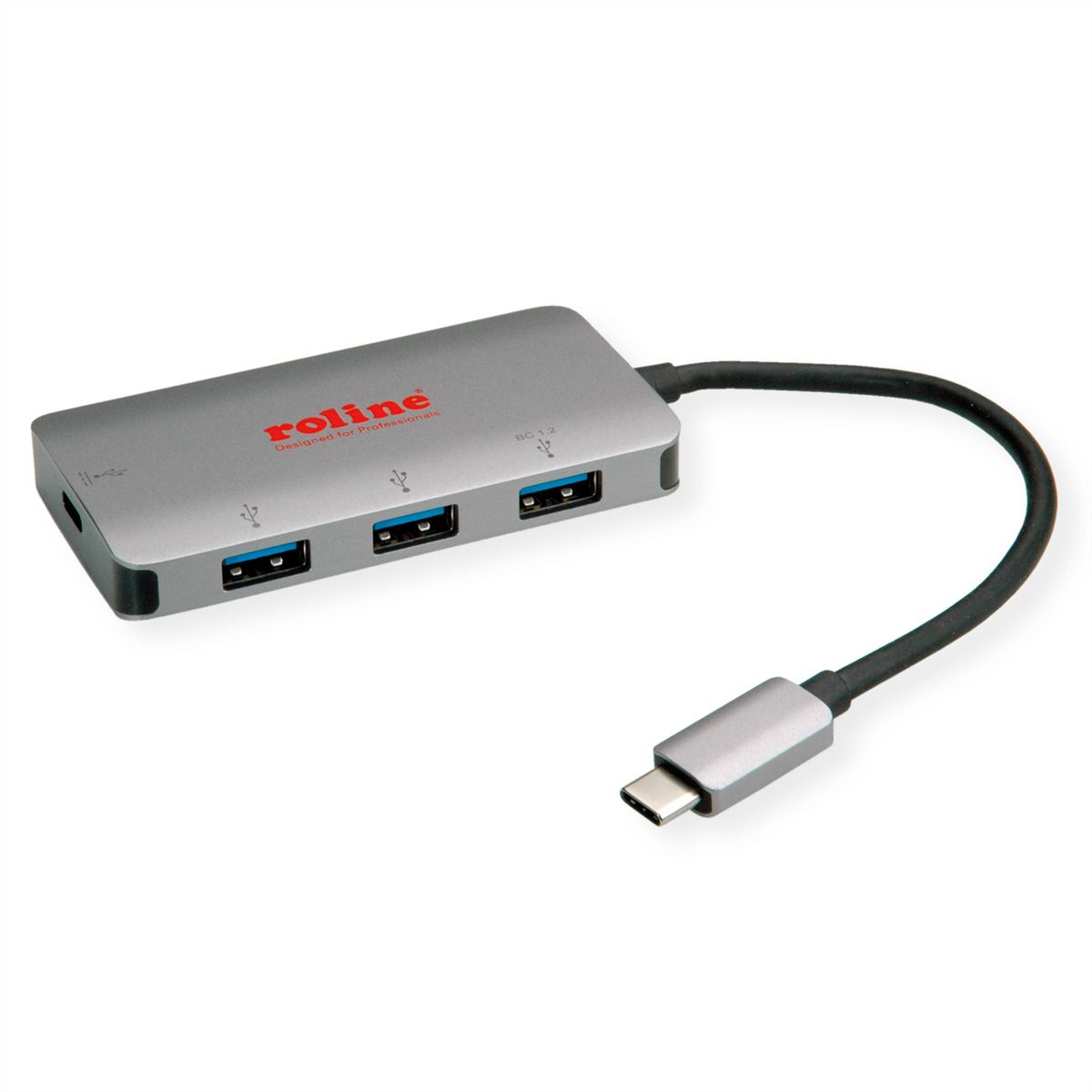 ROLINE USB 3.2 Gen 1 Hub, 4 Ports (3x USB 3.2 Gen 1 +1x C), PD+Data ...