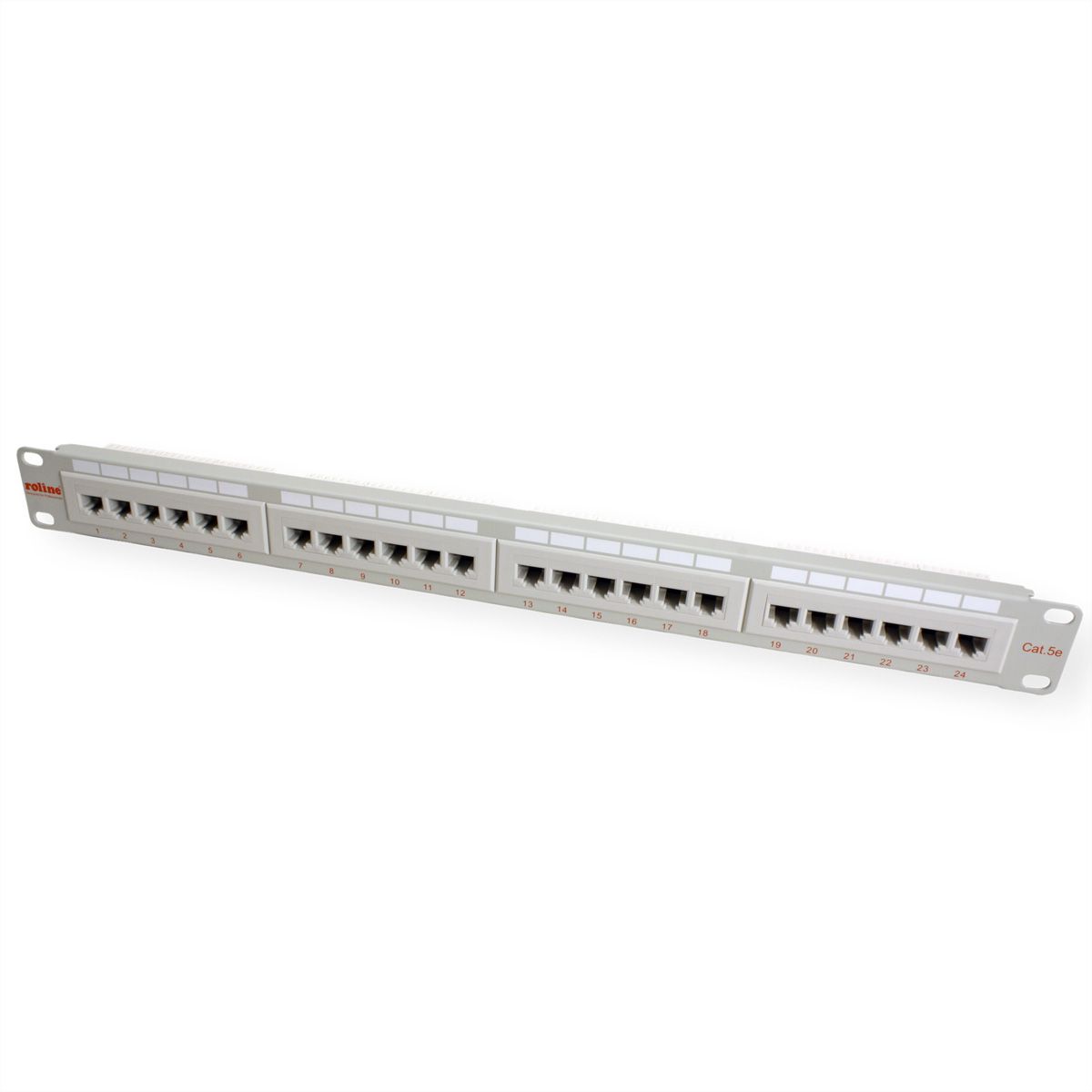 ROLINE Cat.5e (Class D) 19" Patch Panel, 24 Ports, UTP, grey - SECOMP International AG