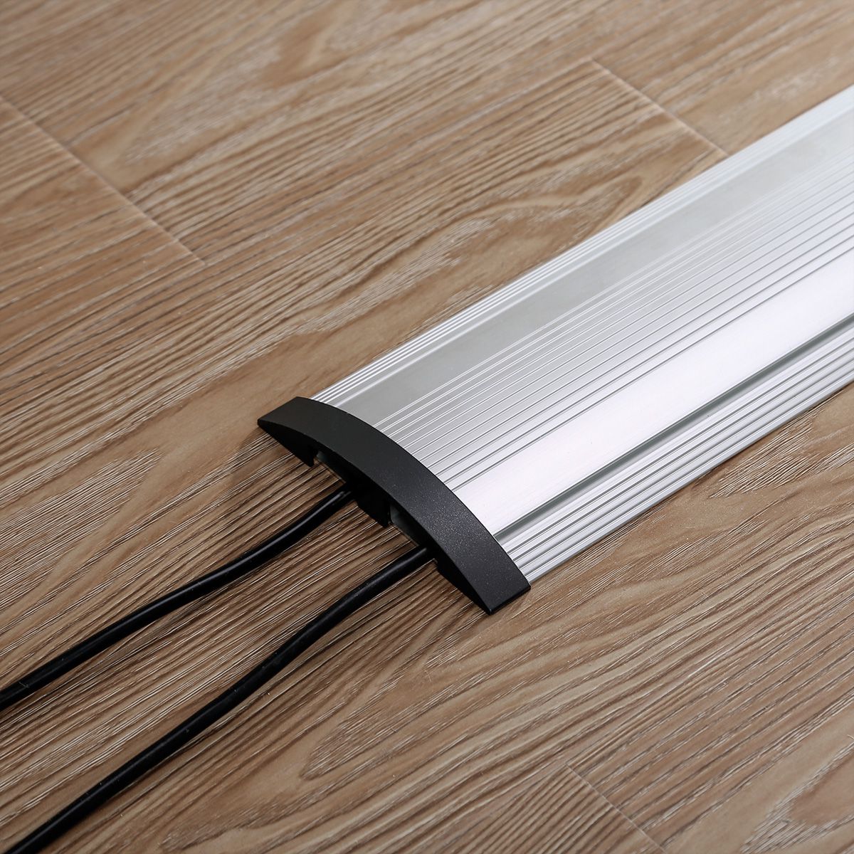 ROLINE 2-Channel Aluminum Floor Cable Cover, 139 x 22 mm, silver, 1.1 m ...