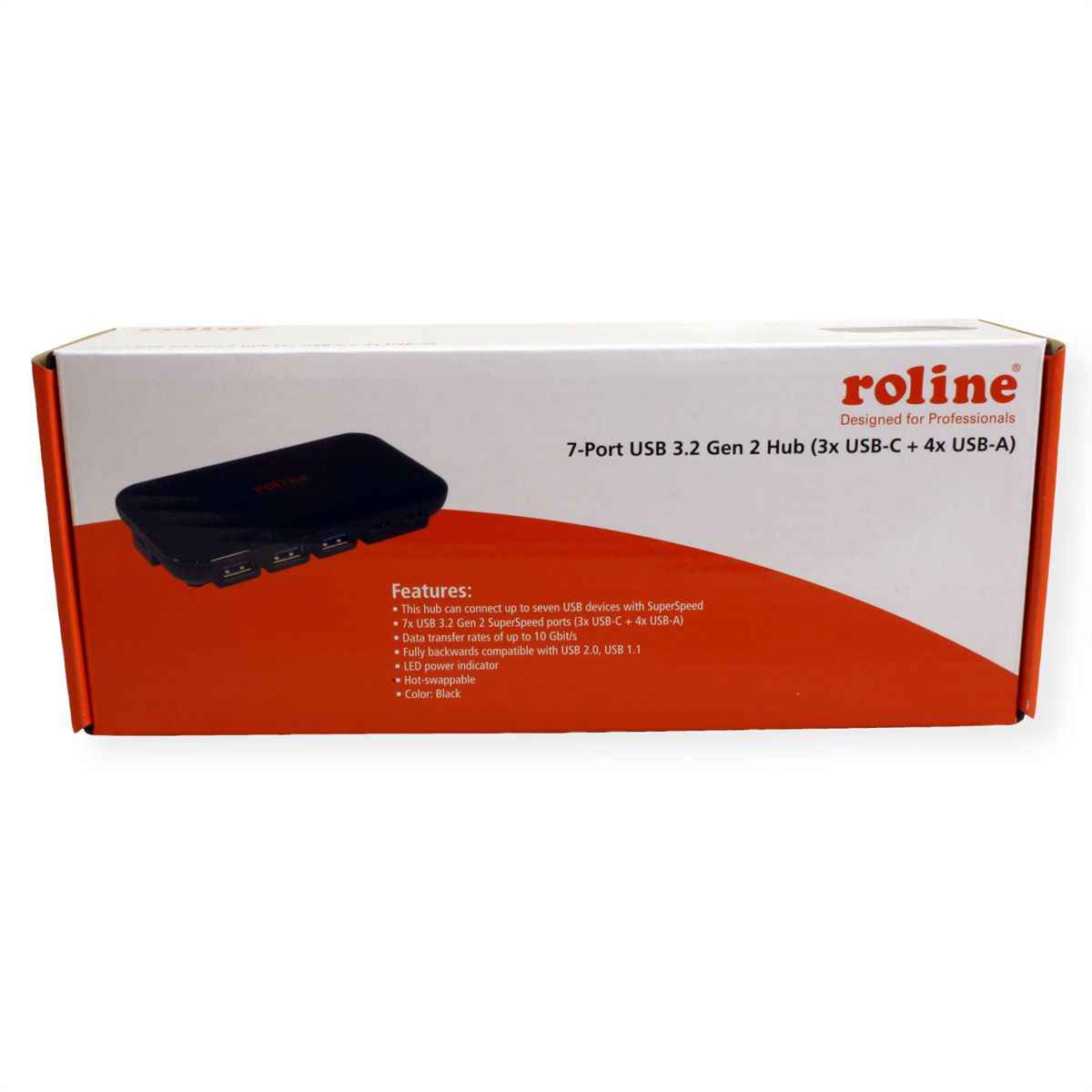 ROLINE USB 3.2 Gen 2 Hub, 7 Ports, (3x Type C + 4x Type A) - SECOMP ...