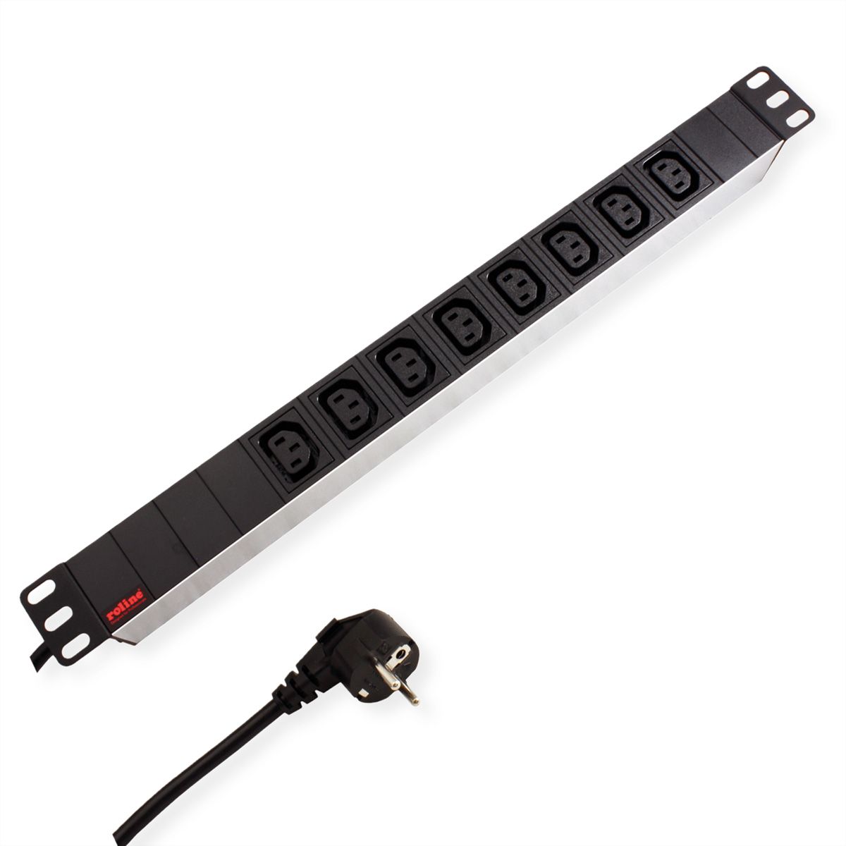 ROLINE 19" PDU for Cabinets 8x 3600W, IEC320 C13 - German Type M ...