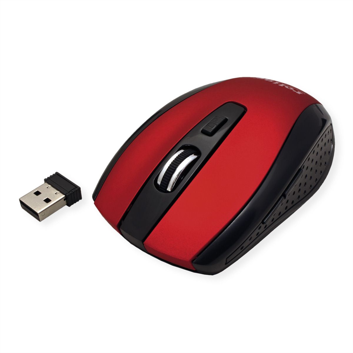 ROLINE Mouse, optical, cordless, USB, red/black - SECOMP International AG