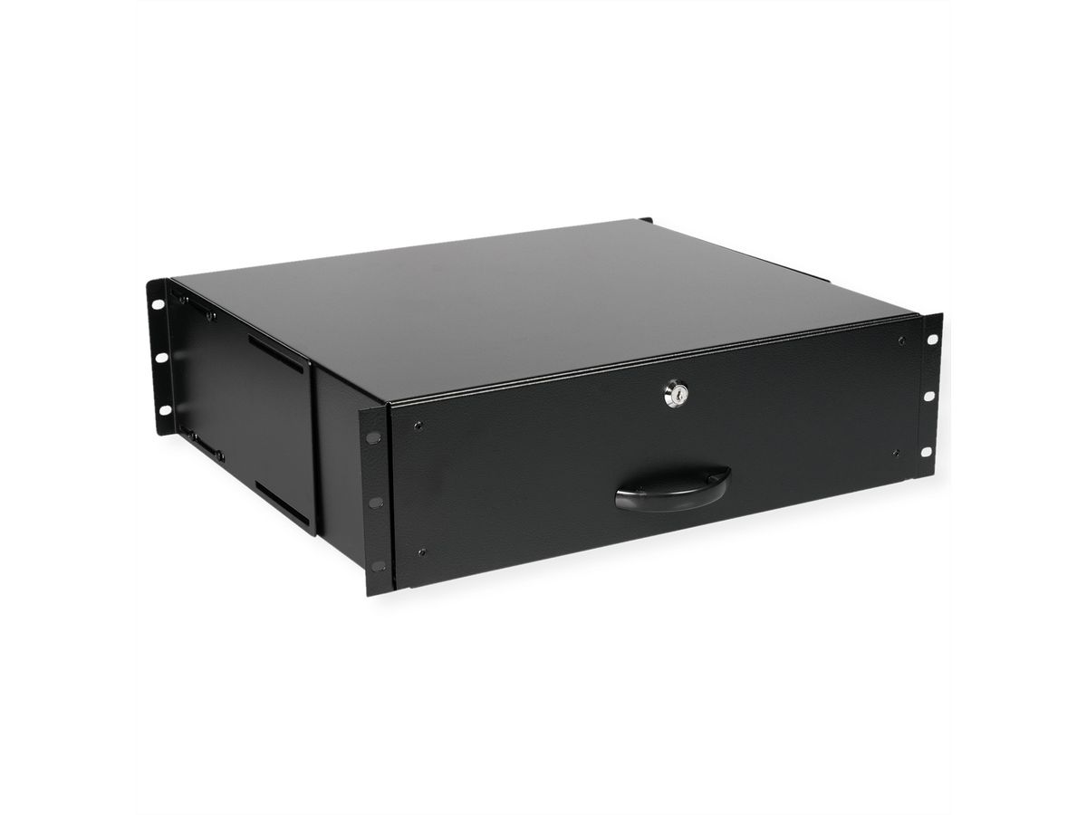 ROLINE 19-inch keyboard drawer 3 U, 400 T lockable black - SECOMP ...
