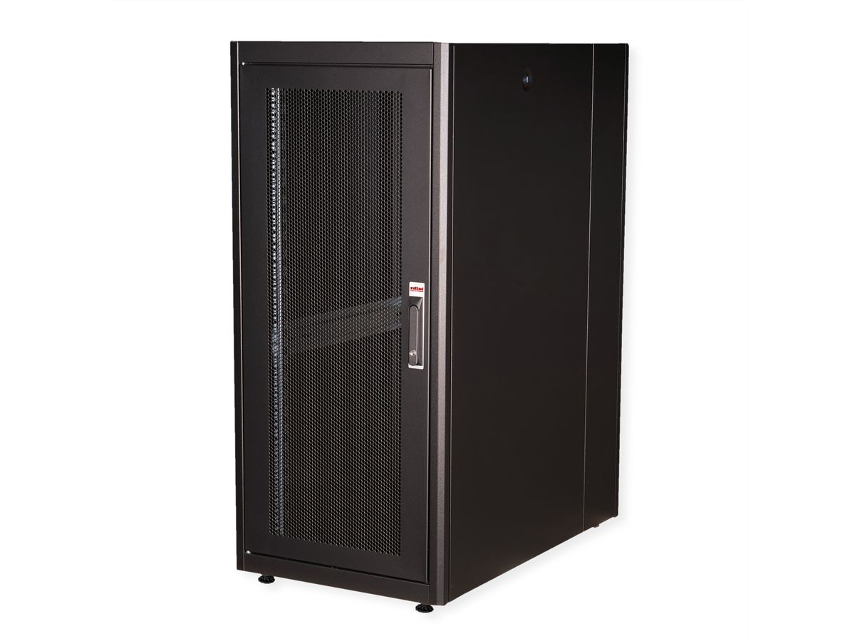 ROLINE 19-inch server cabinet Basic 26 U, 600x1000 WxD perforated black ...