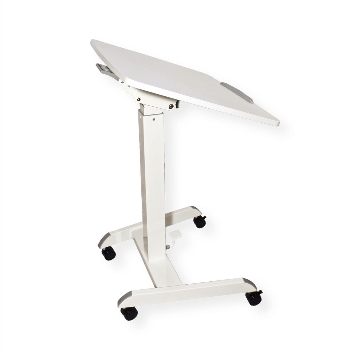 ROLINE PC Standing Workstation, height adjustable, tiltable, white ...