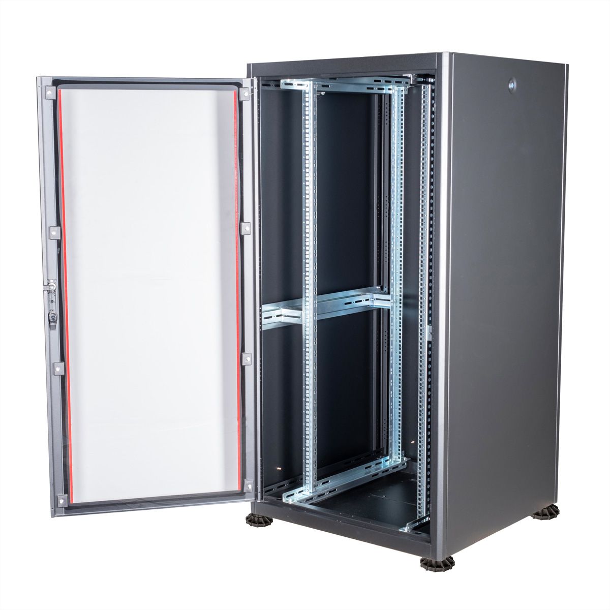 ROLINE 19-inch network cabinet Basic 32 U, 800x800 WxD Glass door black ...