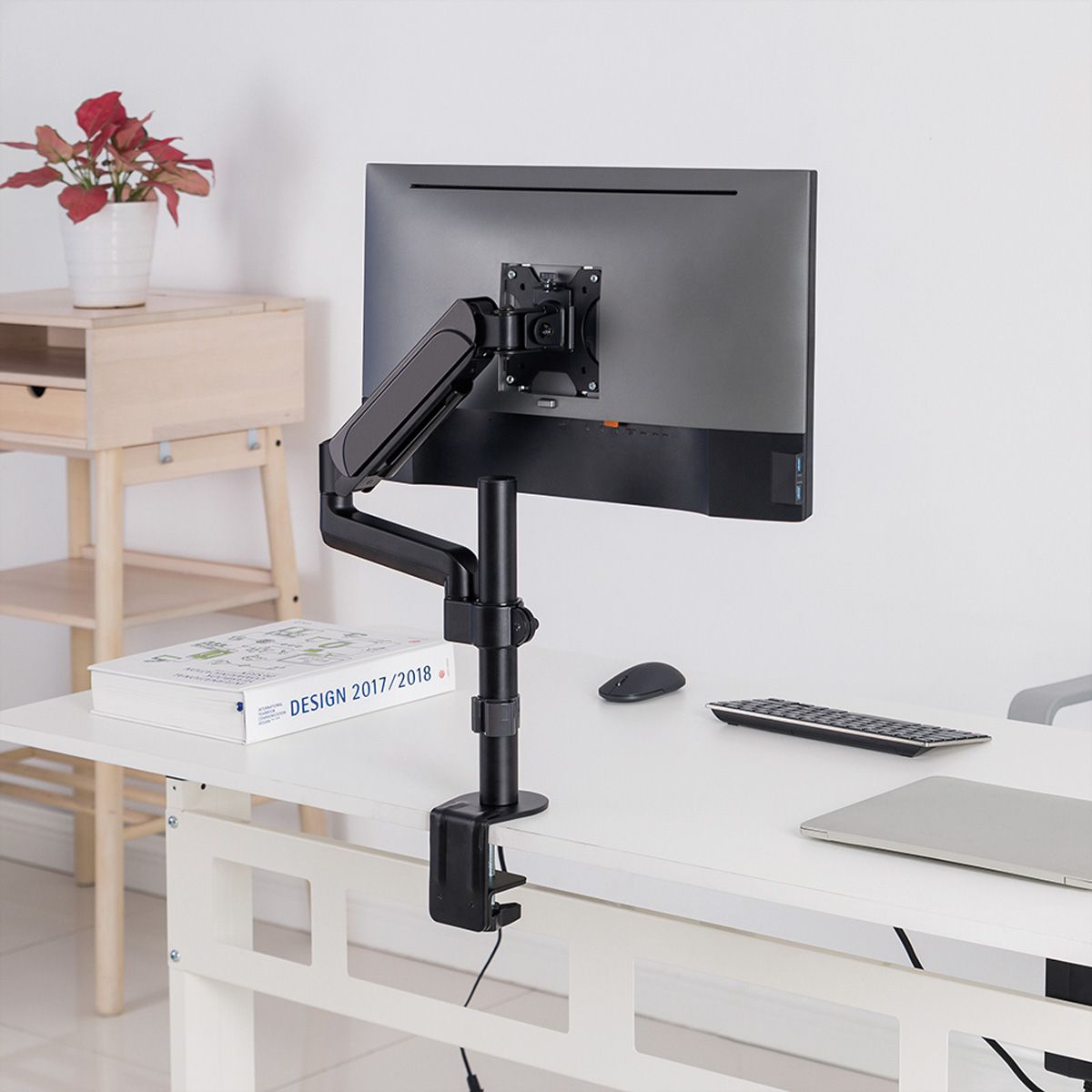 VALUE Single Monitor Arm, Pole Mount, 4 Joints, Desk Clamp - SECOMP ...