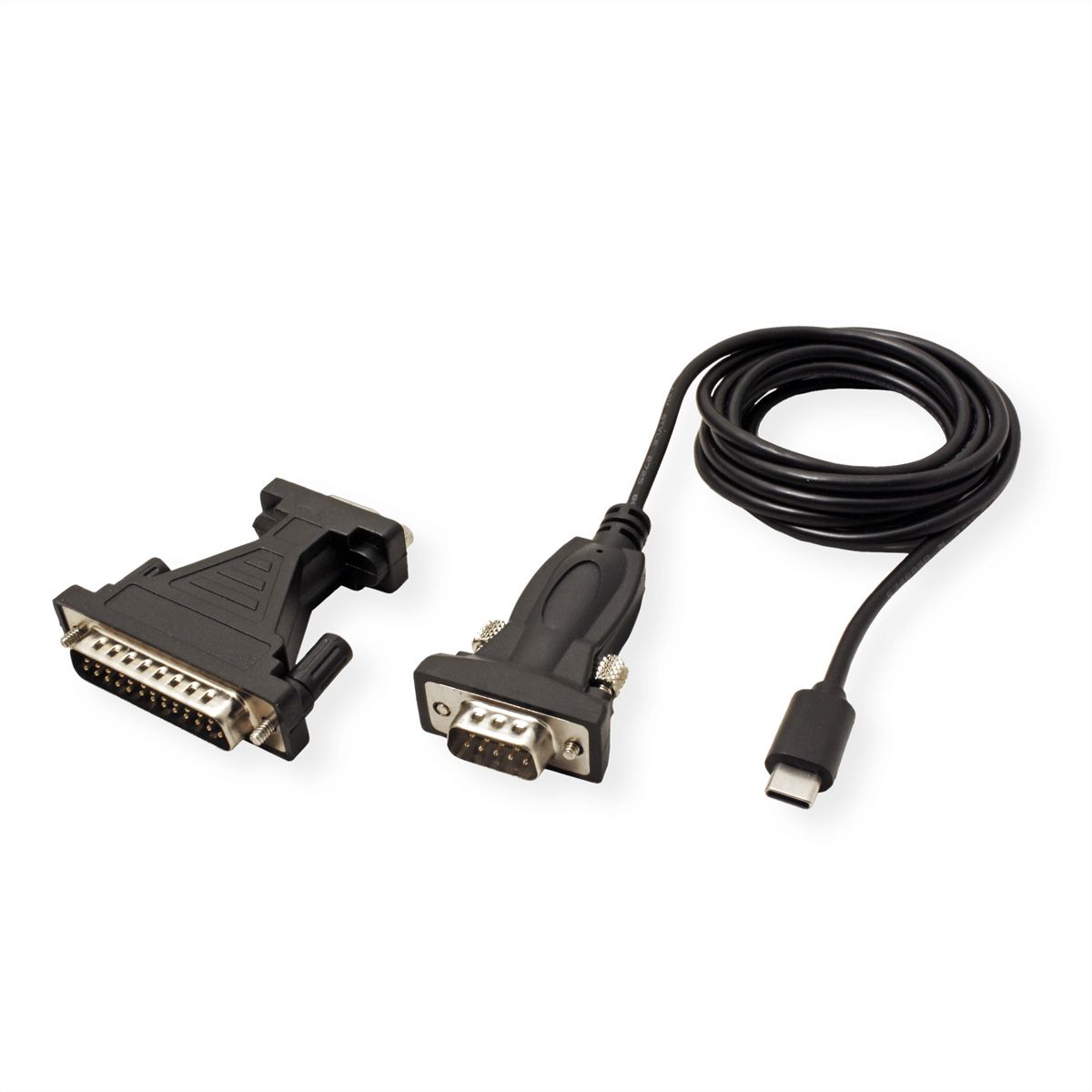 VALUE Converter Cable USB Type C to Serial, black, 1.8 m - SECOMP ...