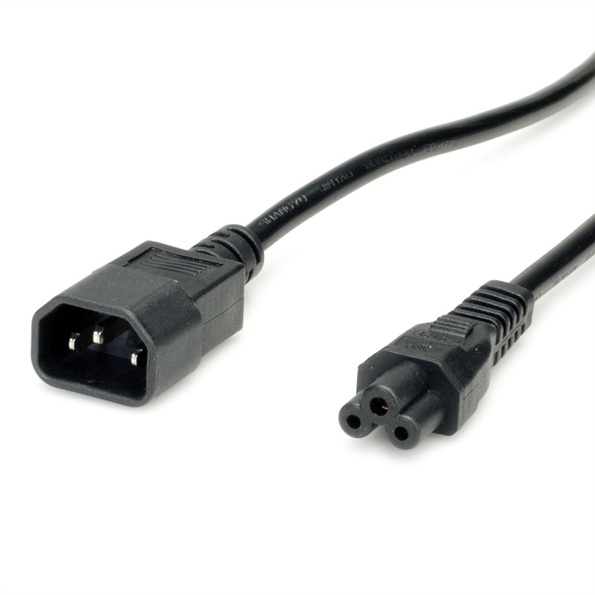 VALUE Power Cable IEC320/C14 Male - C5 Female, black, 1.8 m - SECOMP ...