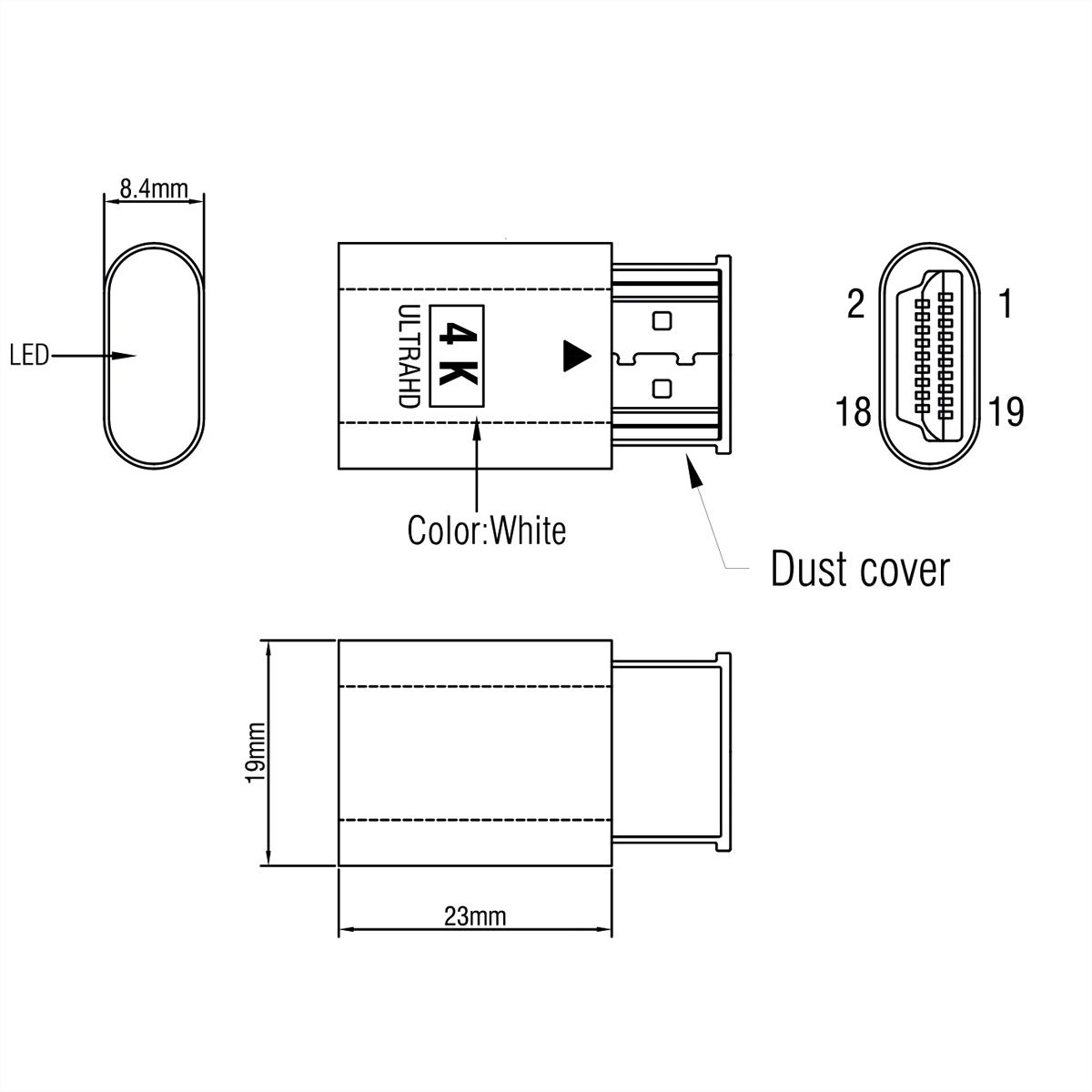 VALUE Display Adapter, Virtual HDMI Emulator (EDID), 4K - SECOMP ...