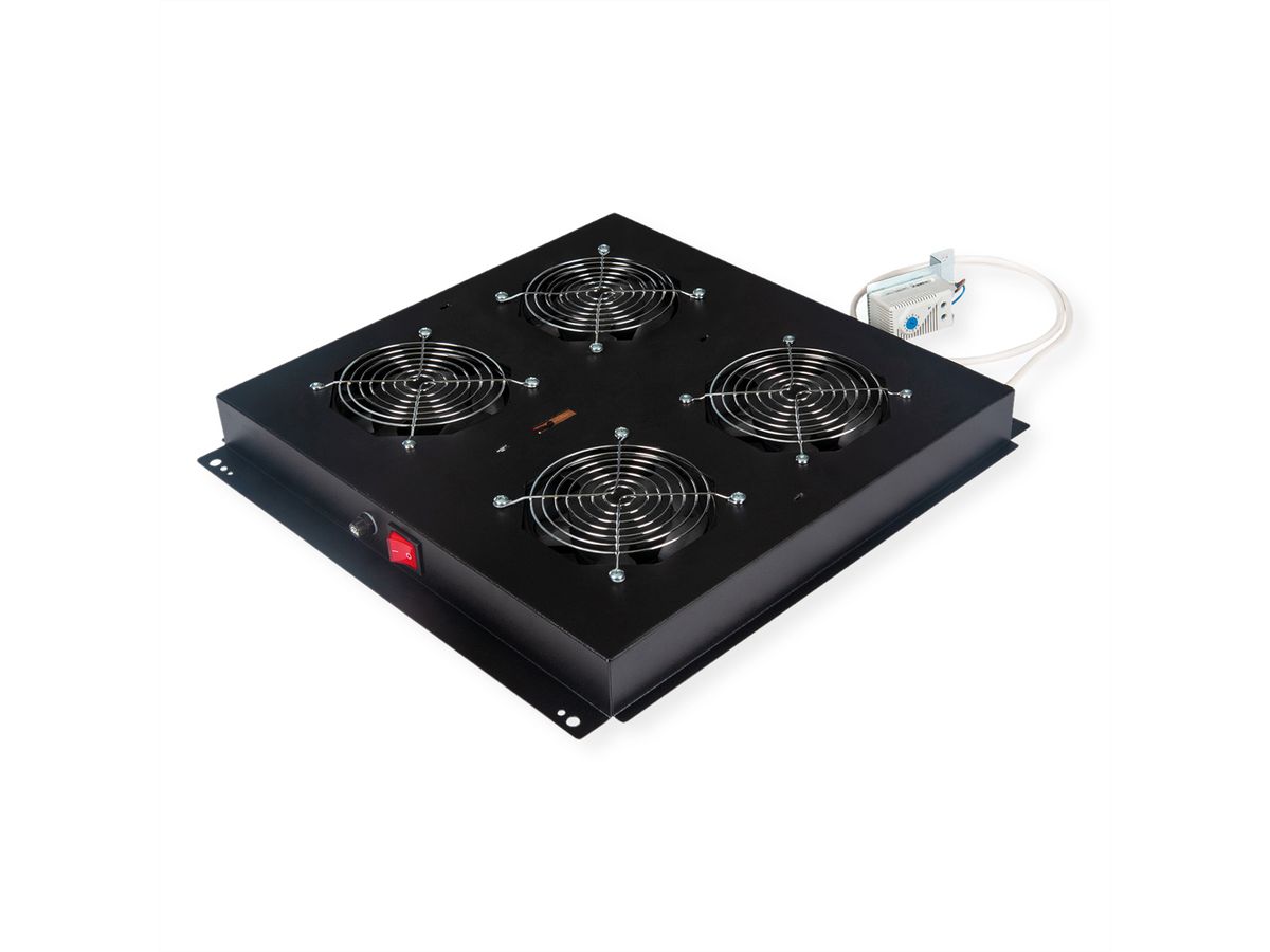 ROLINE 19-inch roof fan unit 4 fans, thermostat, black - SECOMP ...