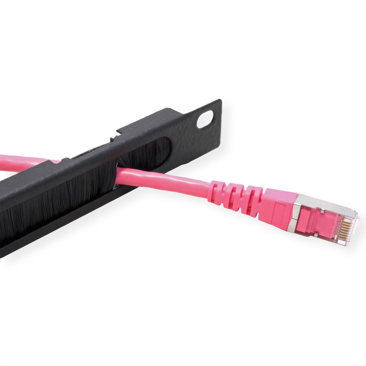ROLINE 10-inch cable feed, with brush strip 0.5U black - SECOMP ...
