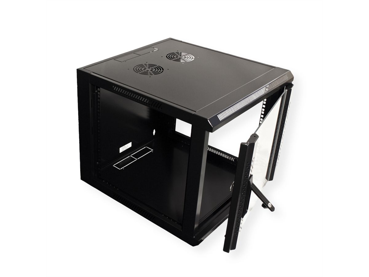 VALUE 19" Wall Mount Rack 6U, 368 x 570 x 450 (HxWxD), black - SECOMP ...