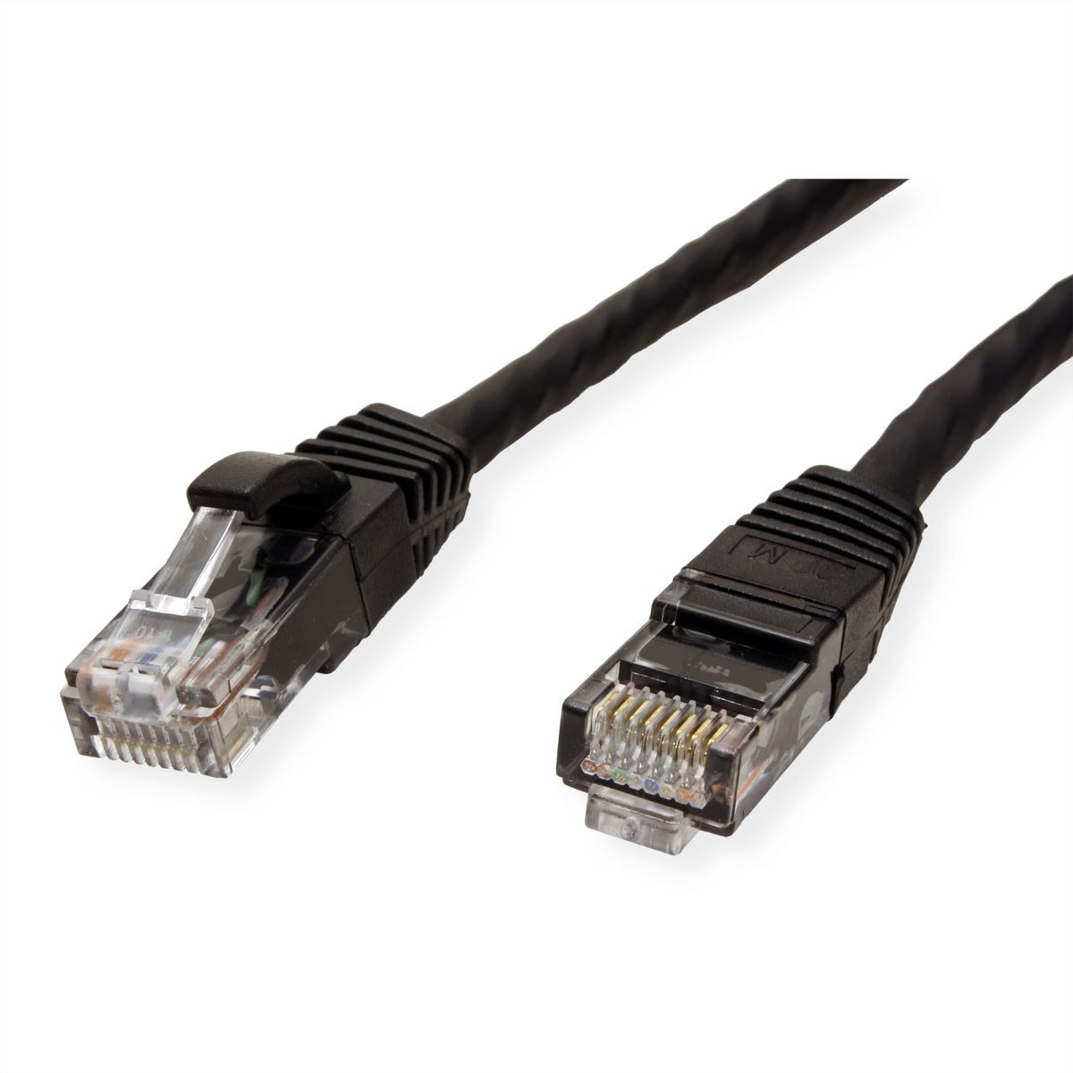 VALUE UTP Cable Cat.6 (Class E), halogen-free, black, 1 m - SECOMP ...