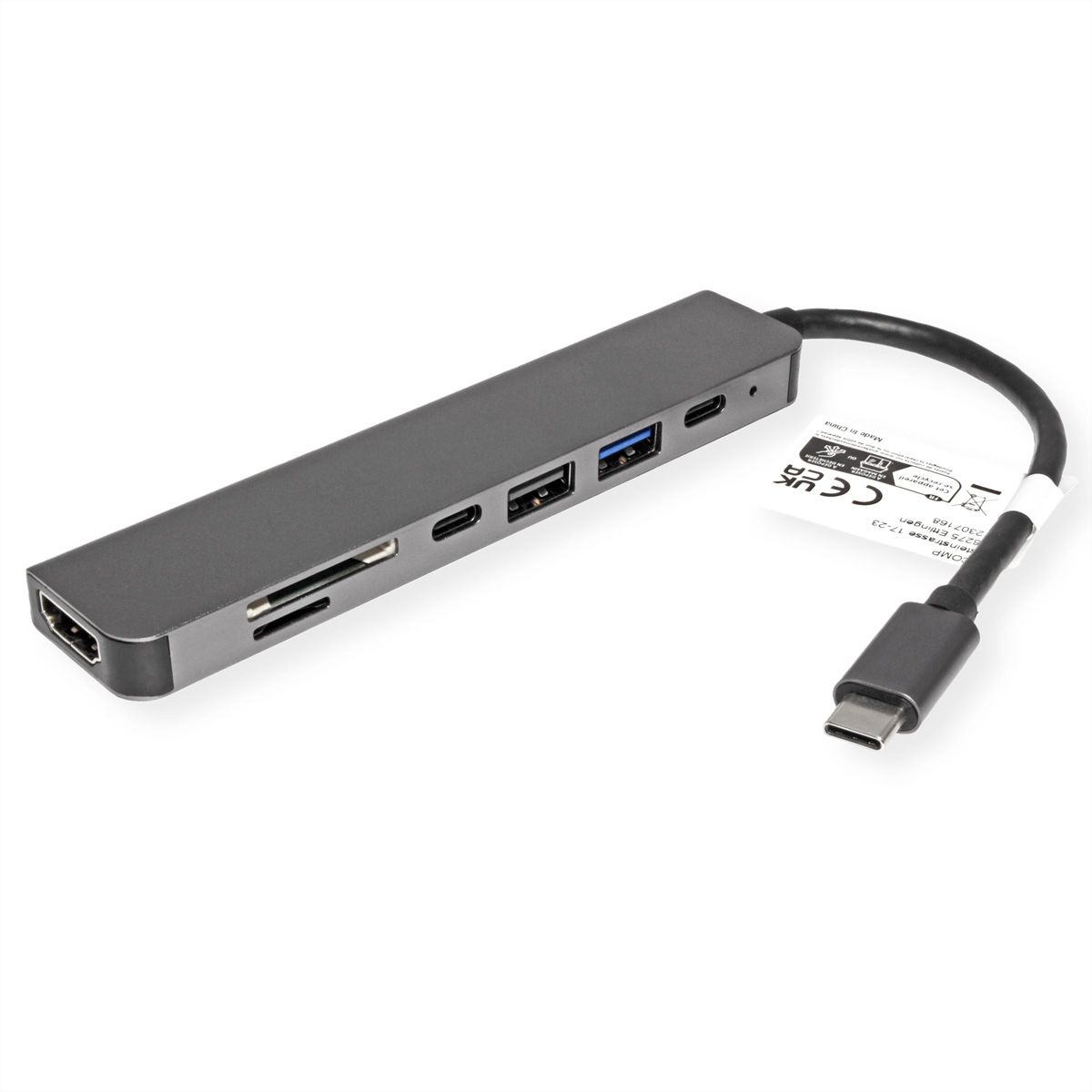 VALUE Dockingstation Type C, 1x 4K60 HDMI, 2x USB 2.0 (A+C) + 1x USB 3. ...