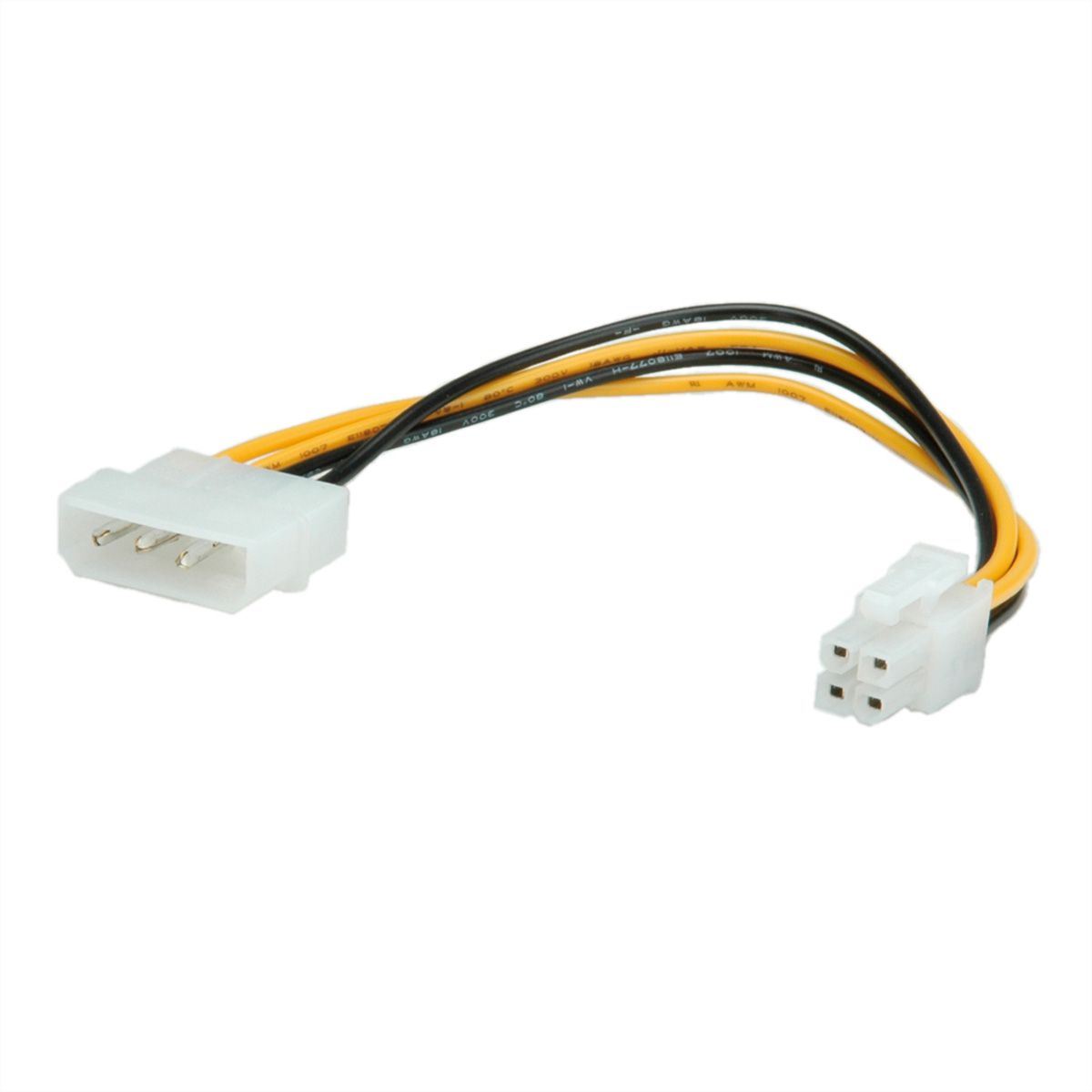 ROLINE Internal Power Cable, 4-pin HDD/ ATX12V-P4 4-pin Power, 0.15 m ...