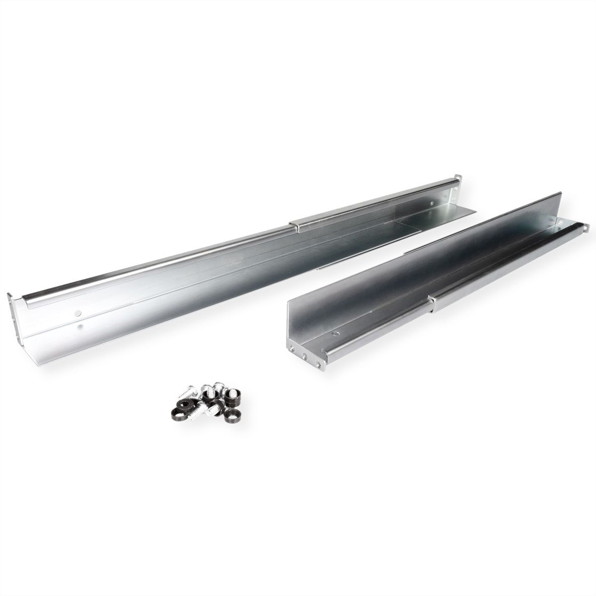 ROLINE slide rail set variable depth, 500 to 750mm incl mounting ...
