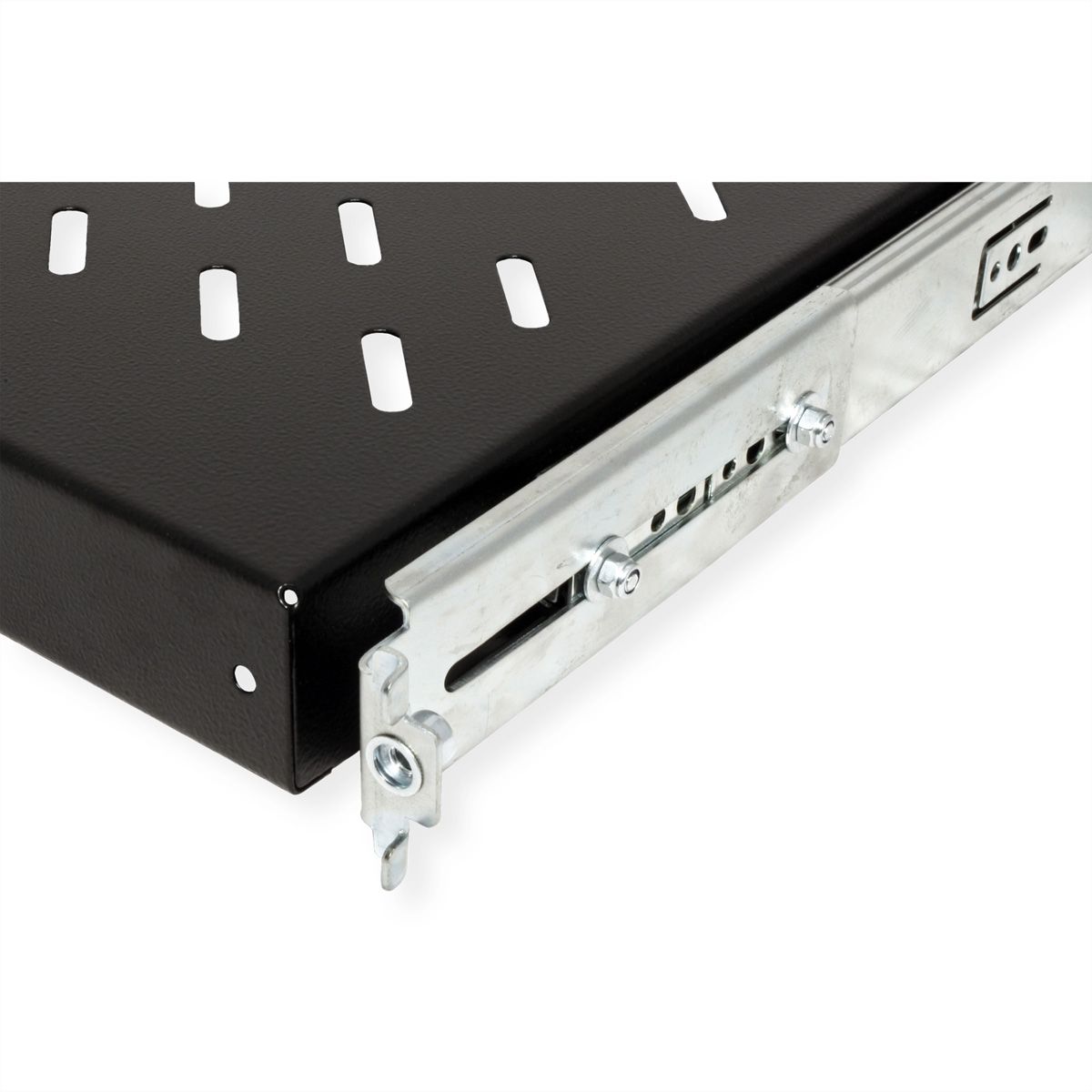 ROLINE 19-inch shelf 1 U, extendable 550 T 25 kg black - SECOMP ...